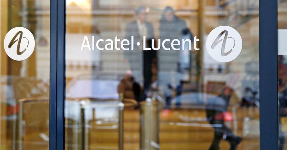 alcatel lucent logo white