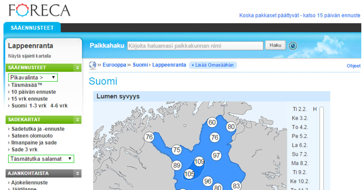 Kittilässä on jo yli metri lunta | Yle