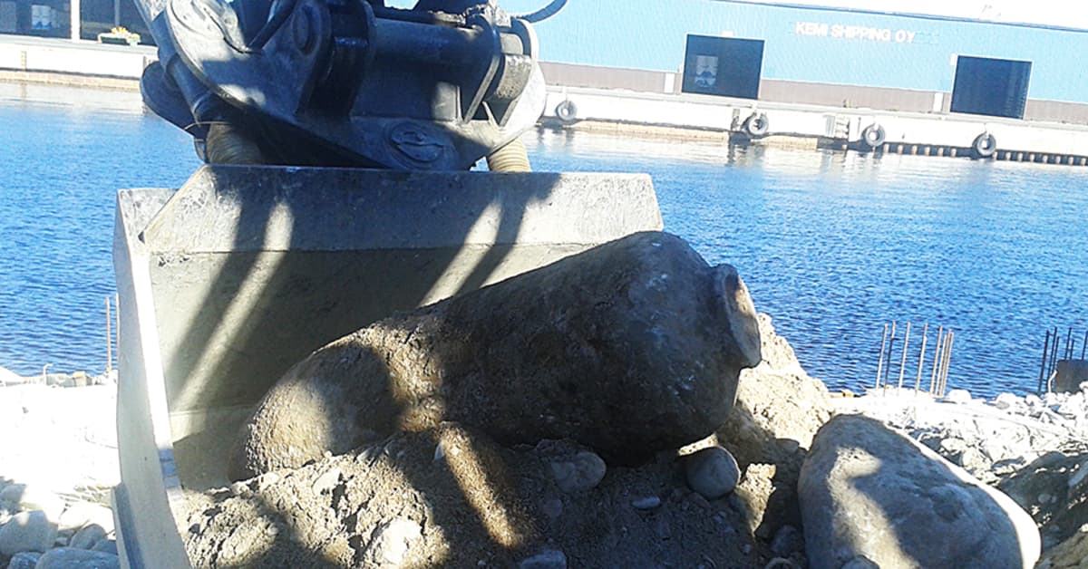 Kemin sataman kaivuutyöt keskeytetty pommin löytymisalueella | Yle