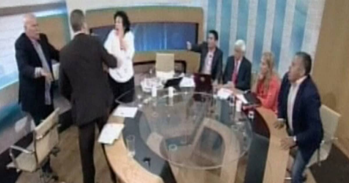 Våldsam talesman i grekisk tv-debatt | Utrikes | Svenska Yle