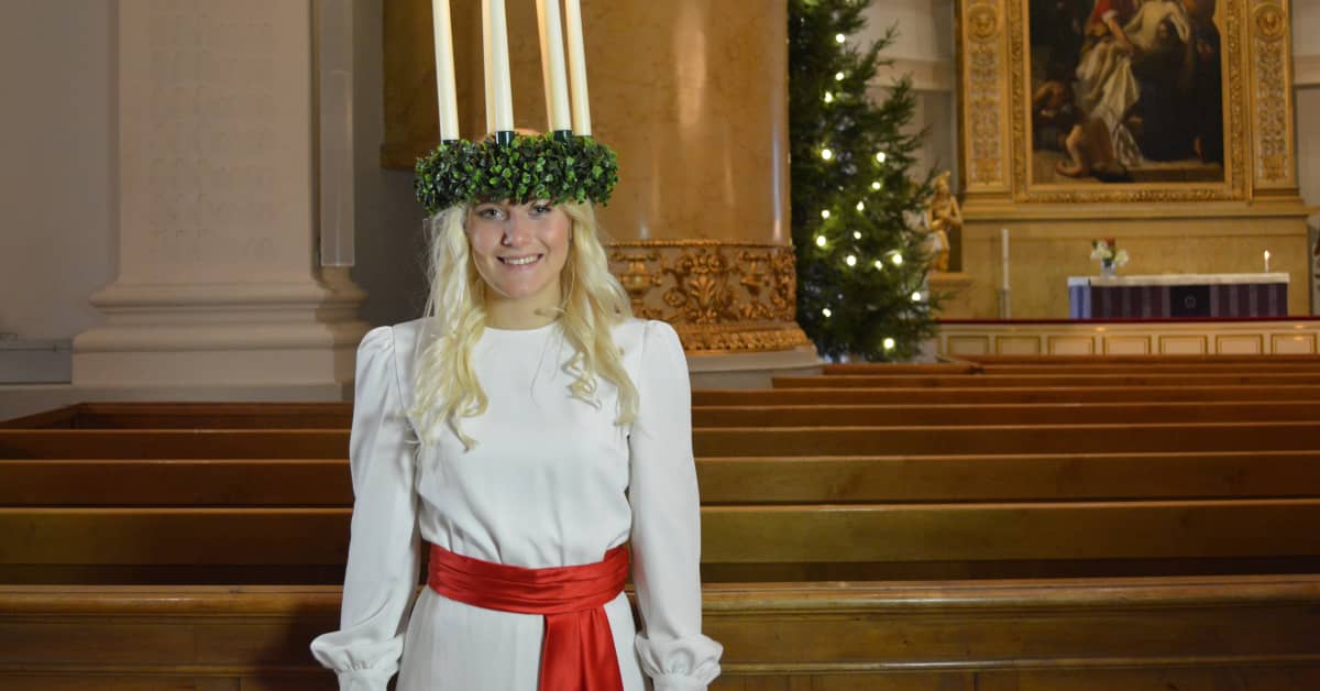 Elin Andersson kröntes till Finlands lucia | Inrikes | Svenska Yle