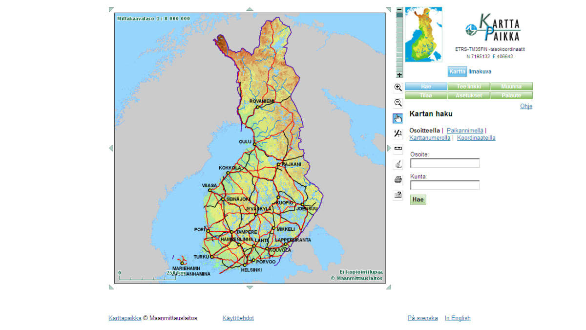 Maanmittauslaitokselta ilmaisia verkkokarttoja | Yle Uutiset