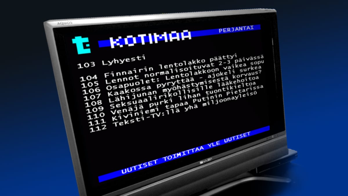YLE Teksti-TV:llä yhä yli miljoona lukijaa päivässä | Yle Uutiset