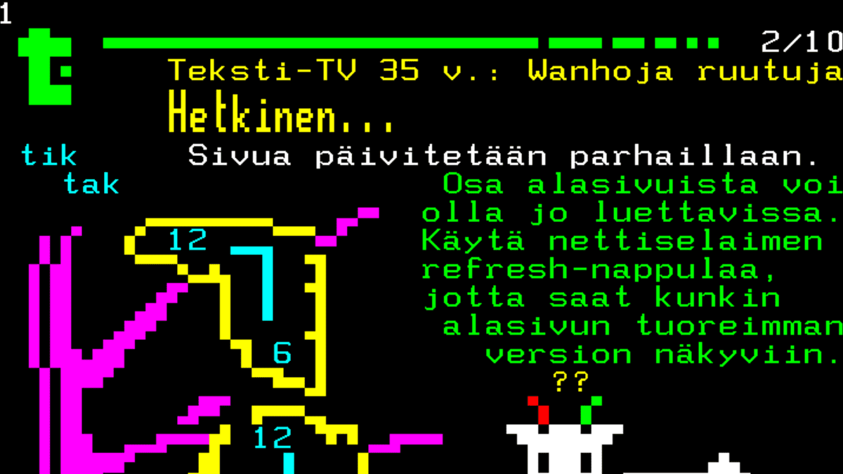 Ylen teksti-tv päivittyy jälleen normaalisti | Yle Uutiset